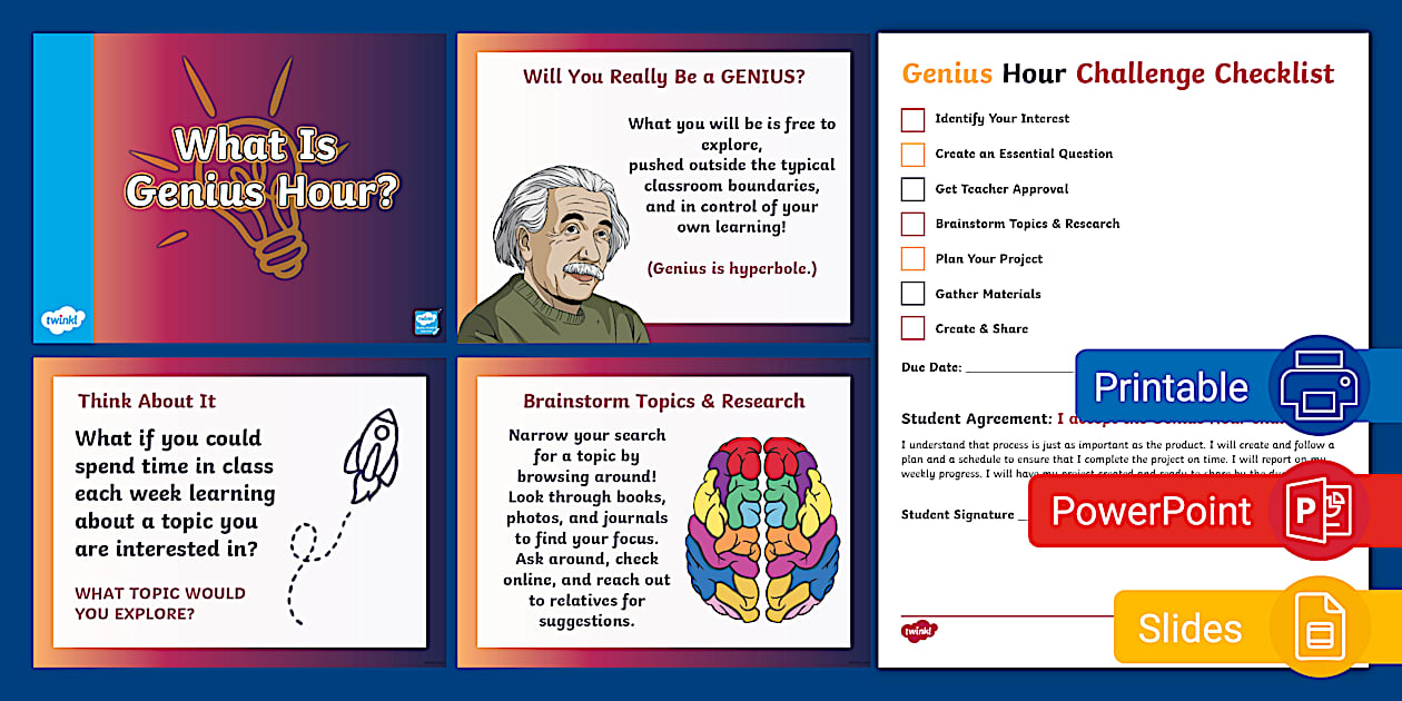 Genius Hour Presentation | PPT & Google Slides | Twinkl