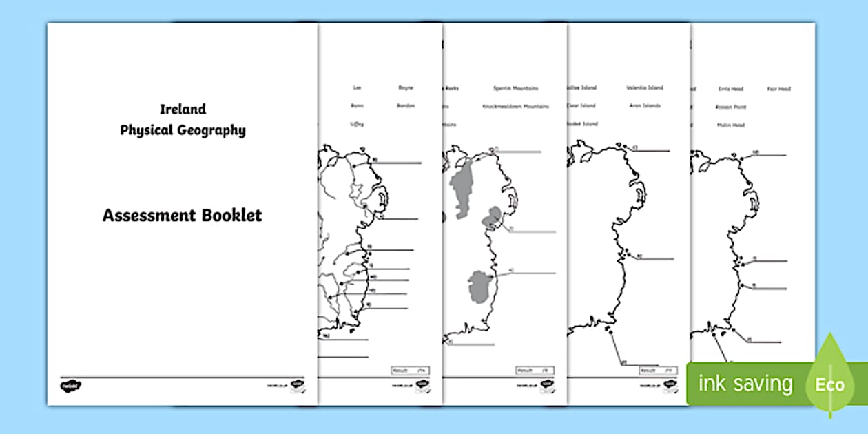 Ireland - Physical Geograhy Assessment Pack - Twinkl