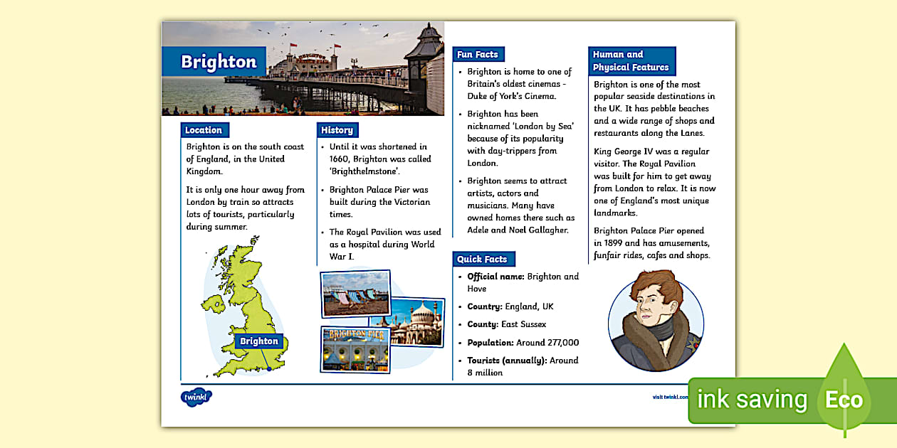 Brighton Fact File (Teacher-Made) - Twinkl