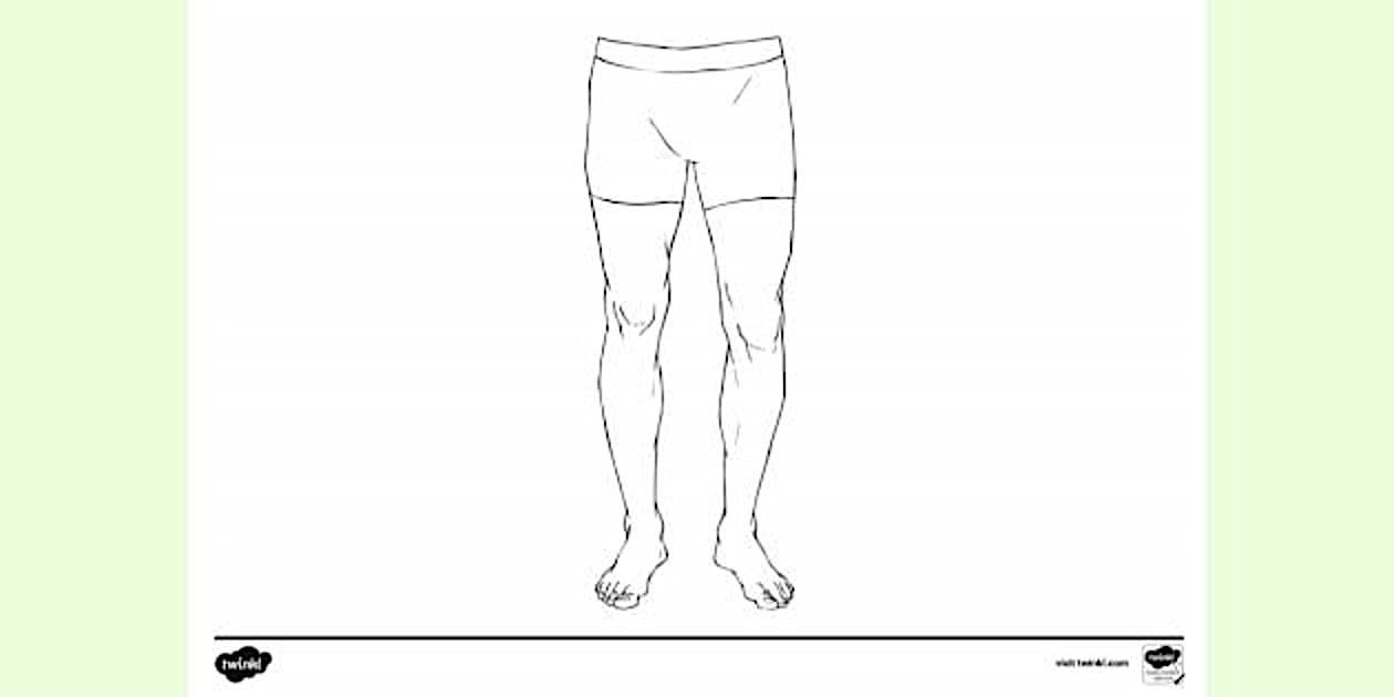 Mans Legs Colouring Sheet (teacher made) - Twinkl