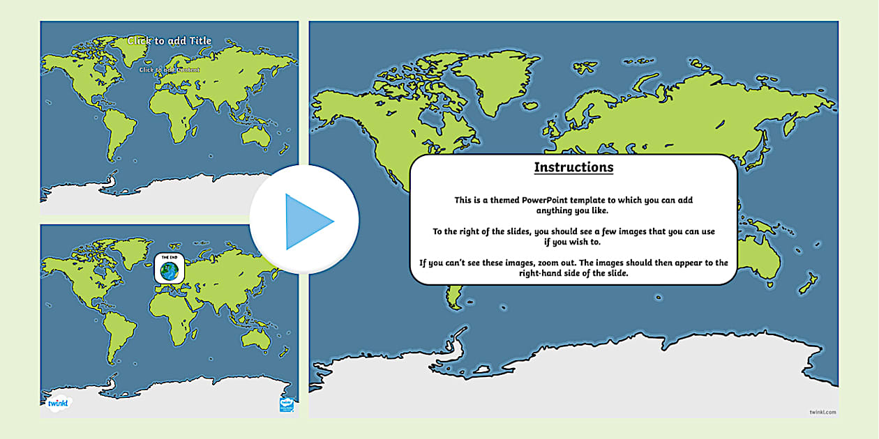 Earth Theme Background PowerPoint Template | Twinkl | KS1