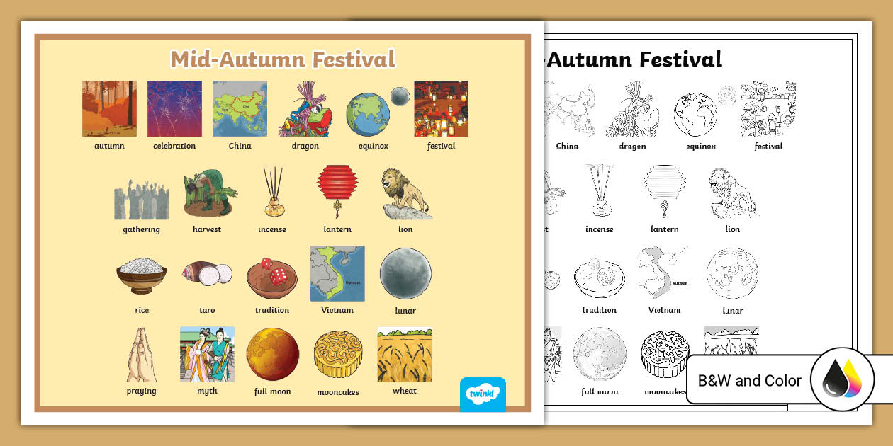 Mid-Autumn Festival Vocabulary Mat