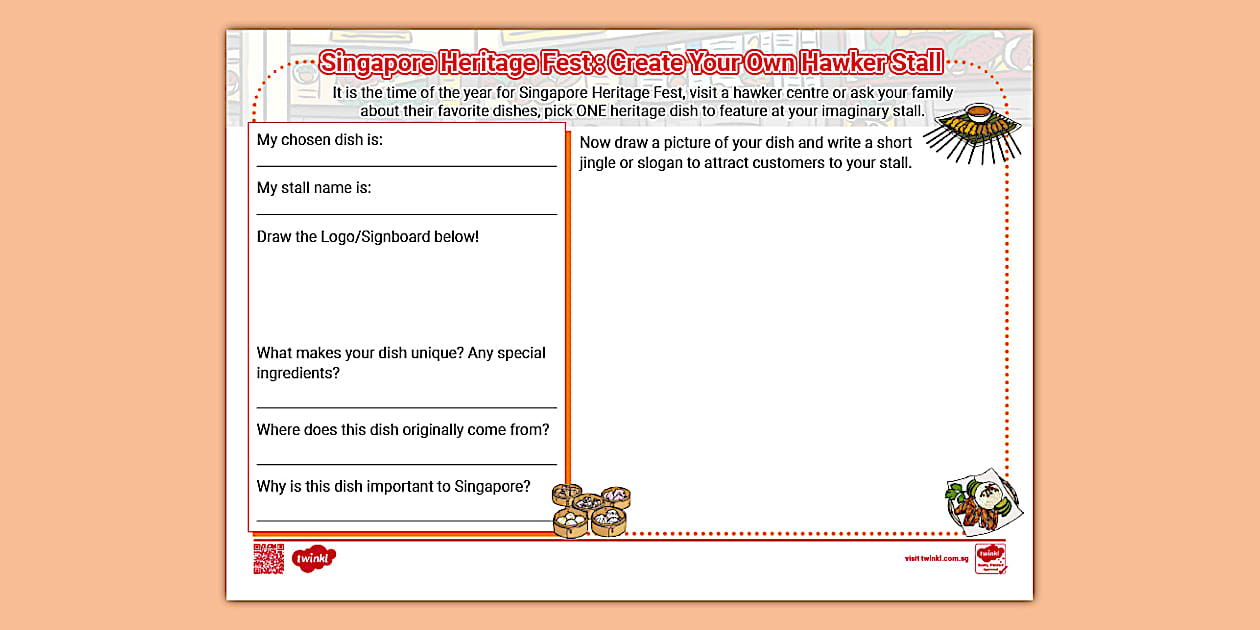 * NEW * Singapore Heritage Fest Activity Sheet - Twinkl