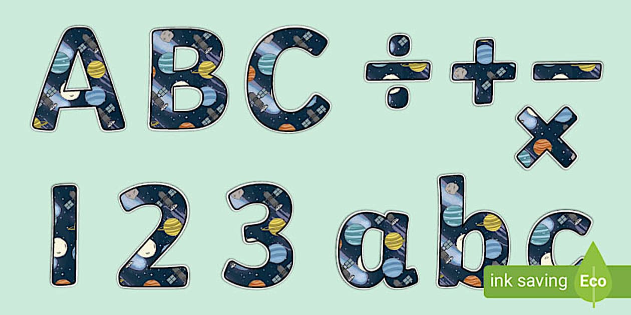 Space Themed A4 Display Lettering (teacher made) - Twinkl