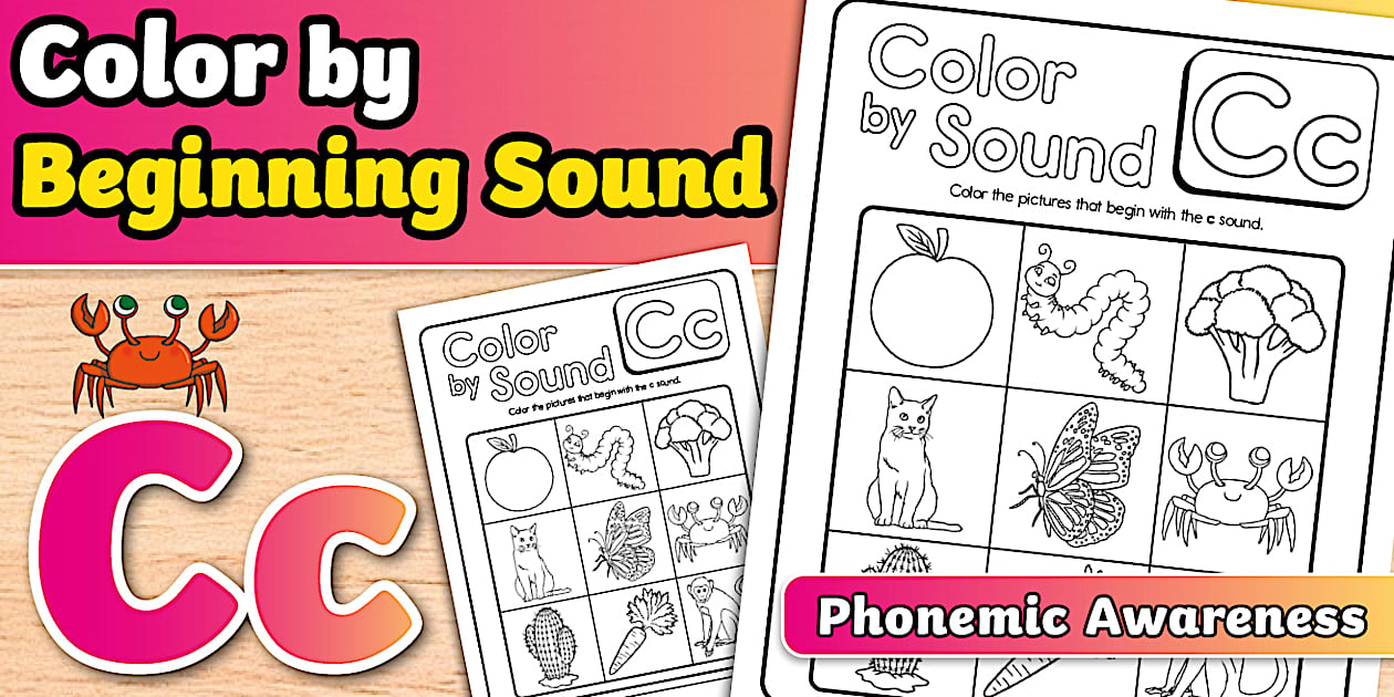 Color by Beginning Sound: Letter c Worksheet (teacher made)