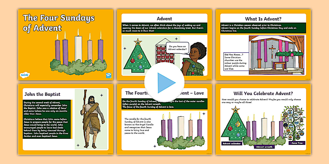 KS2 The Four Sundays of Advent PowerPoint (teacher made)