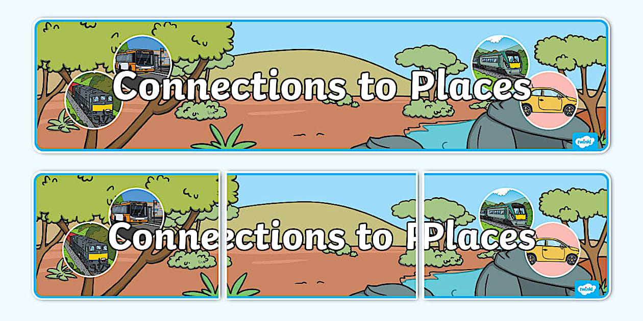 Connections to Places Display Banner (Teacher-Made) - Twinkl
