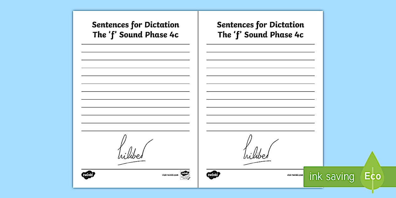 Cursive Northern Ireland Linguistic Phonics Stage 5 and 6, Phase 4c, 'f'