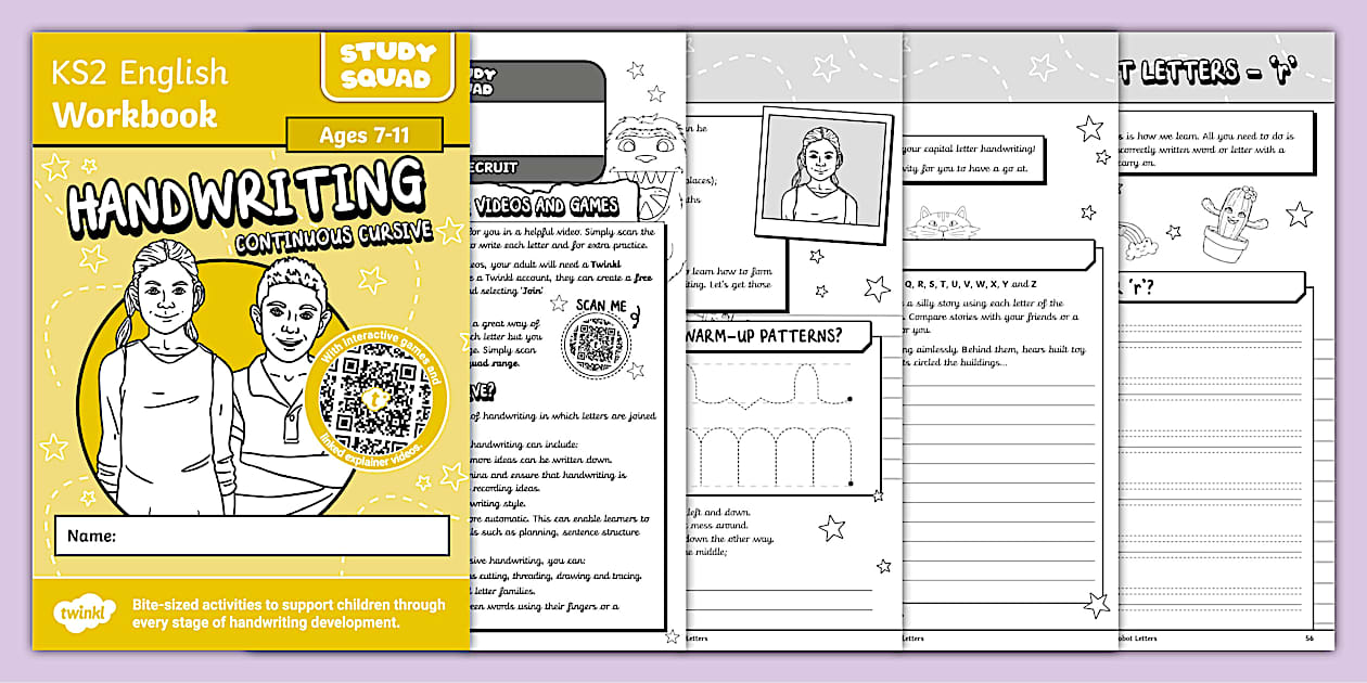 Study Squad KS2 Continuous Cursive Handwriting Workbook
