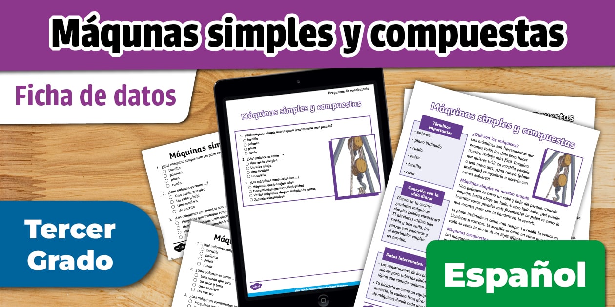 Simple Machines in Spanish | Science | Twinkl USA