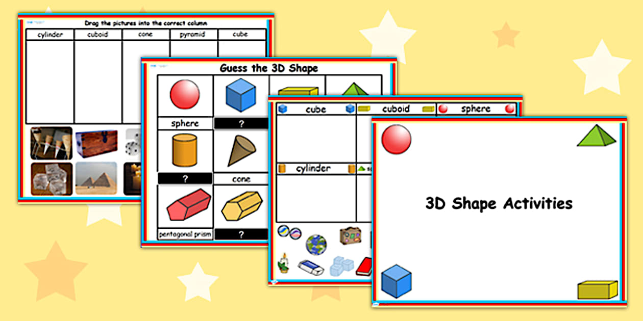 3D Shape Flipchart Activity Pack (teacher made) - Twinkl