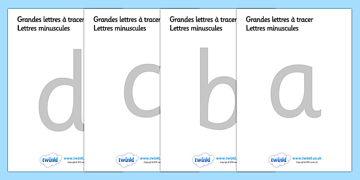 Large A-Z Tracing Letters (French) (teacher made) - Twinkl