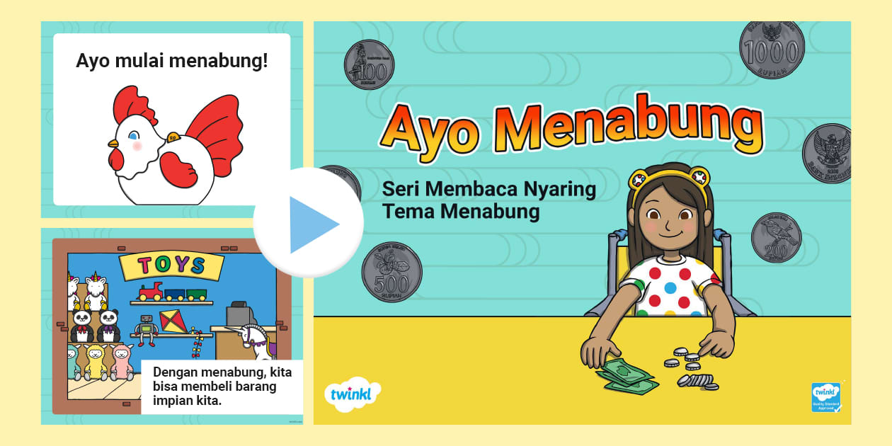 PowerPoint Membaca Nyaring Ayo Menabung - Twinkl