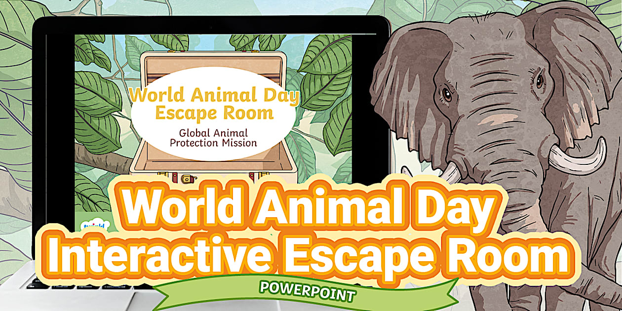 What is the World Animal Day Escape Room PowerPoint: Endangered Animal