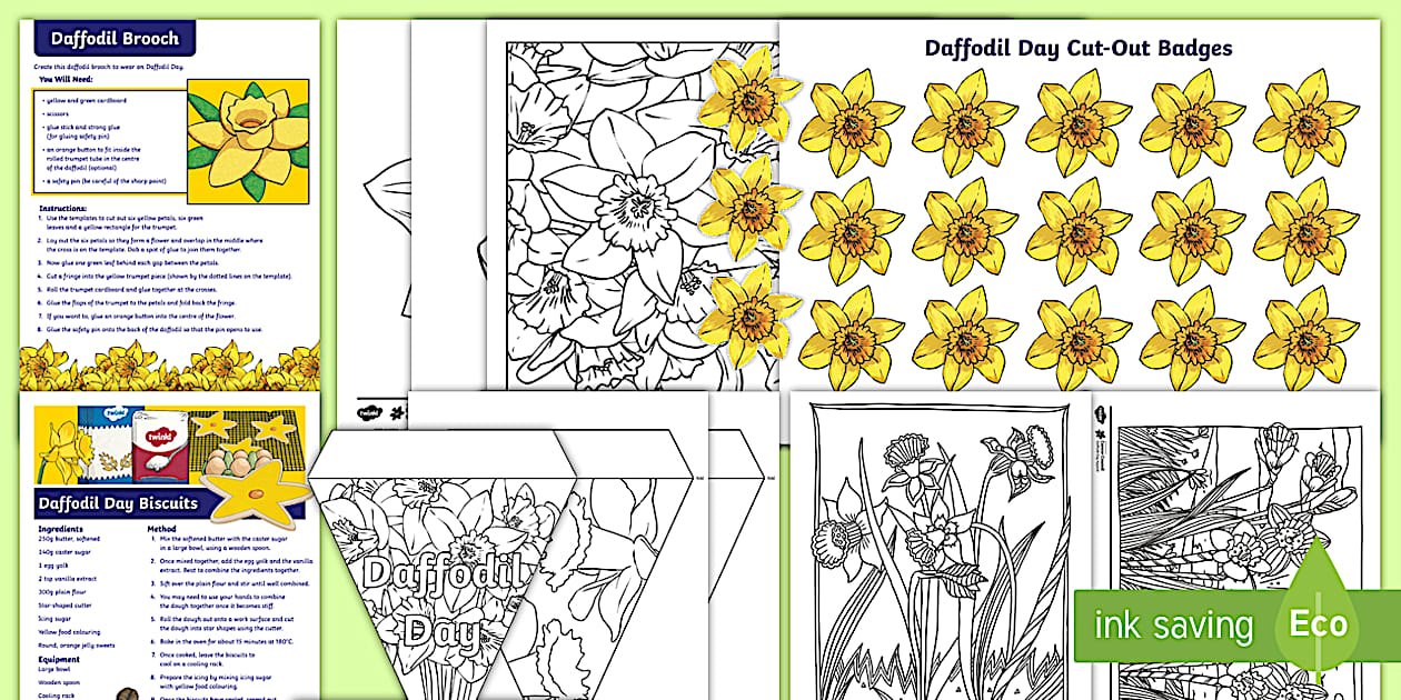 FREE! - Daffodil Day 3-6 Craft and Display Pack - Twinkl