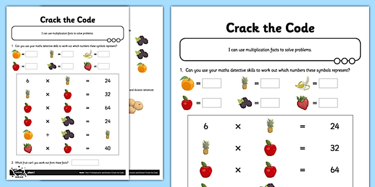 Black and White Differentiated Crack the Code Missing Number Puzzle ...