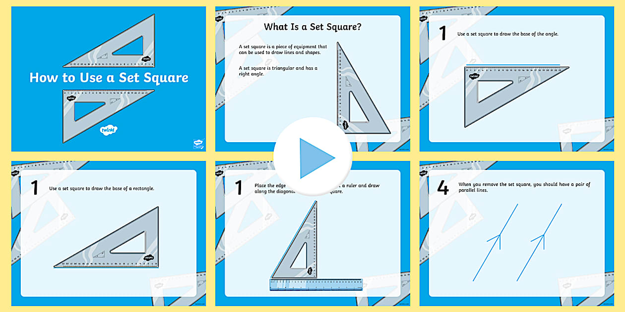 How to Use a Set Square PowerPoint - Twinkl
