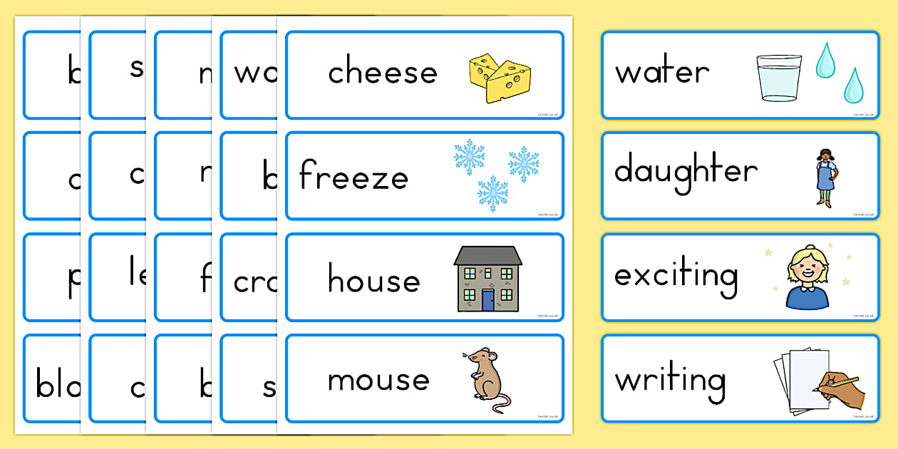 Rhyming Word Cards (teacher made) - Twinkl