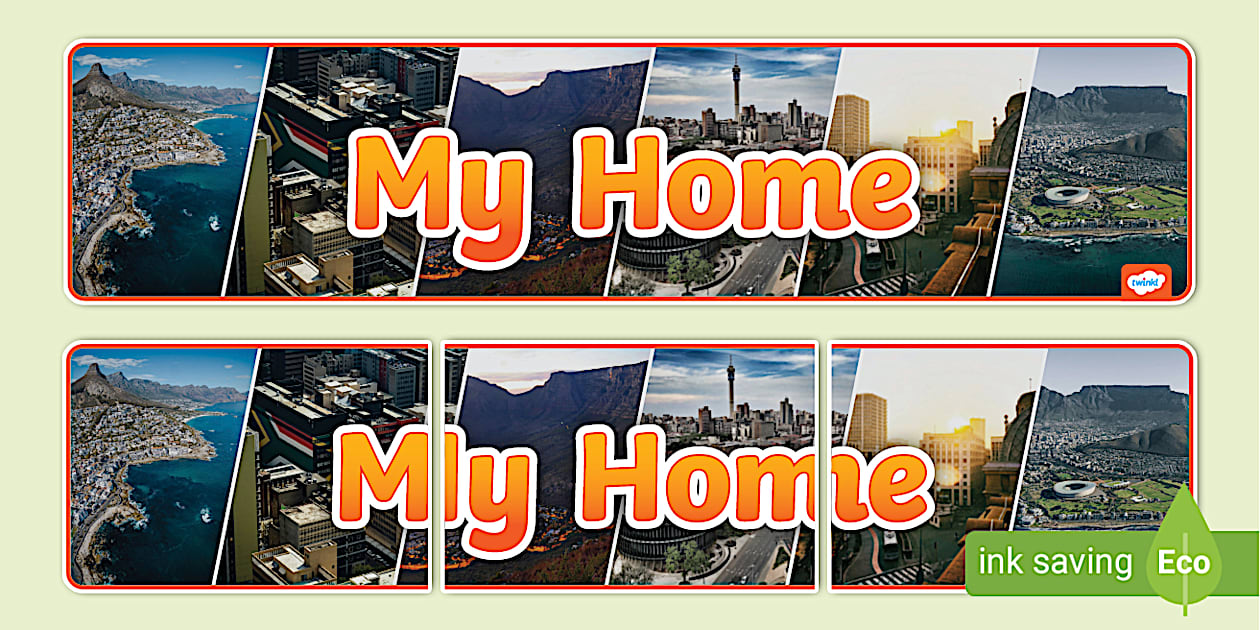 My Home Photo Display Banner (teacher made) - Twinkl