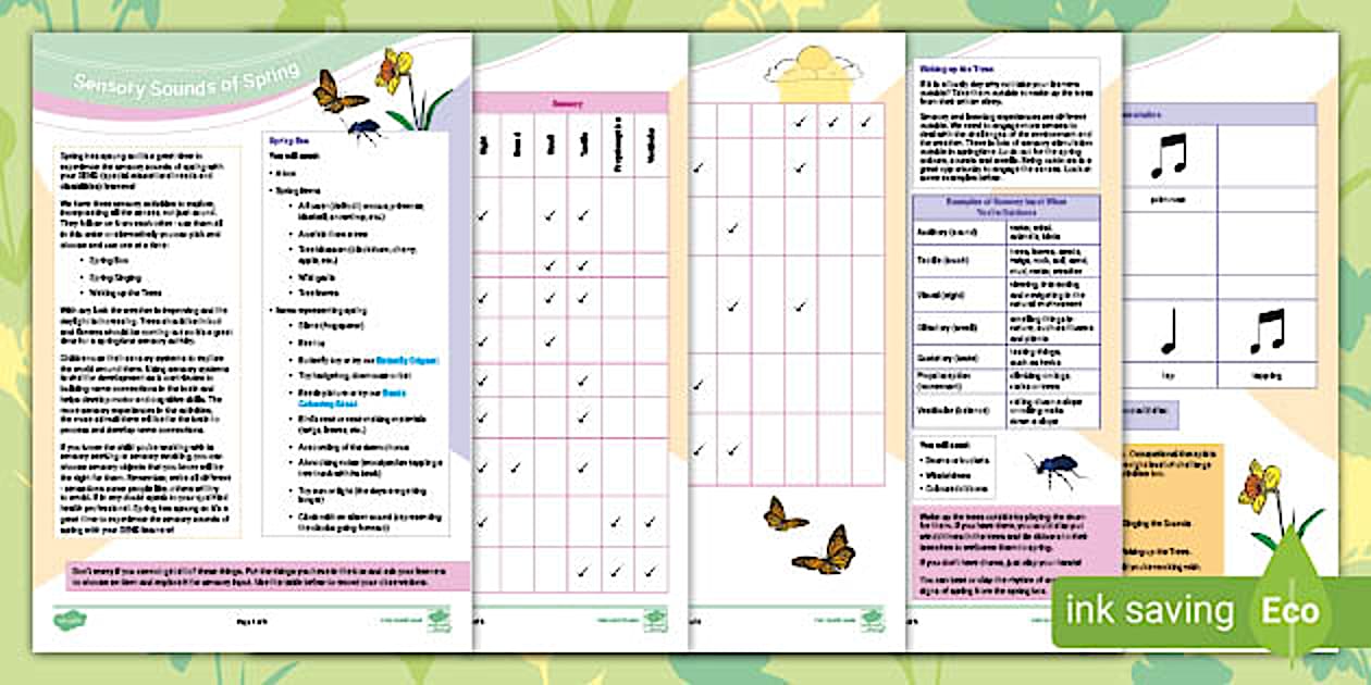 OT Sensory Sounds of Spring Activities (Teacher-Made)