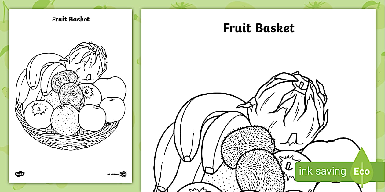Fruit Basket Template (teacher made) - Twinkl