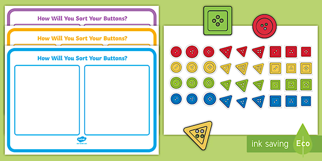 Editable Buttons Sorting Activity (professor feito) - Twinkl
