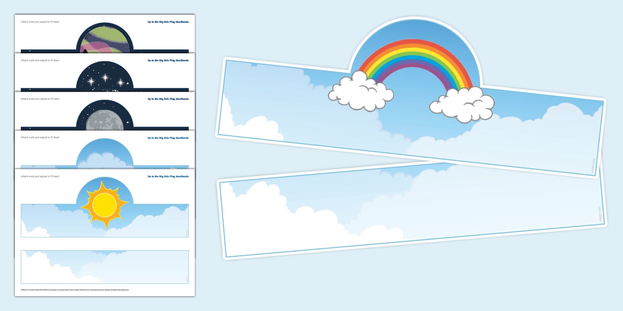 Up in the Sky - Role-Play Headbands (teacher made) - Twinkl
