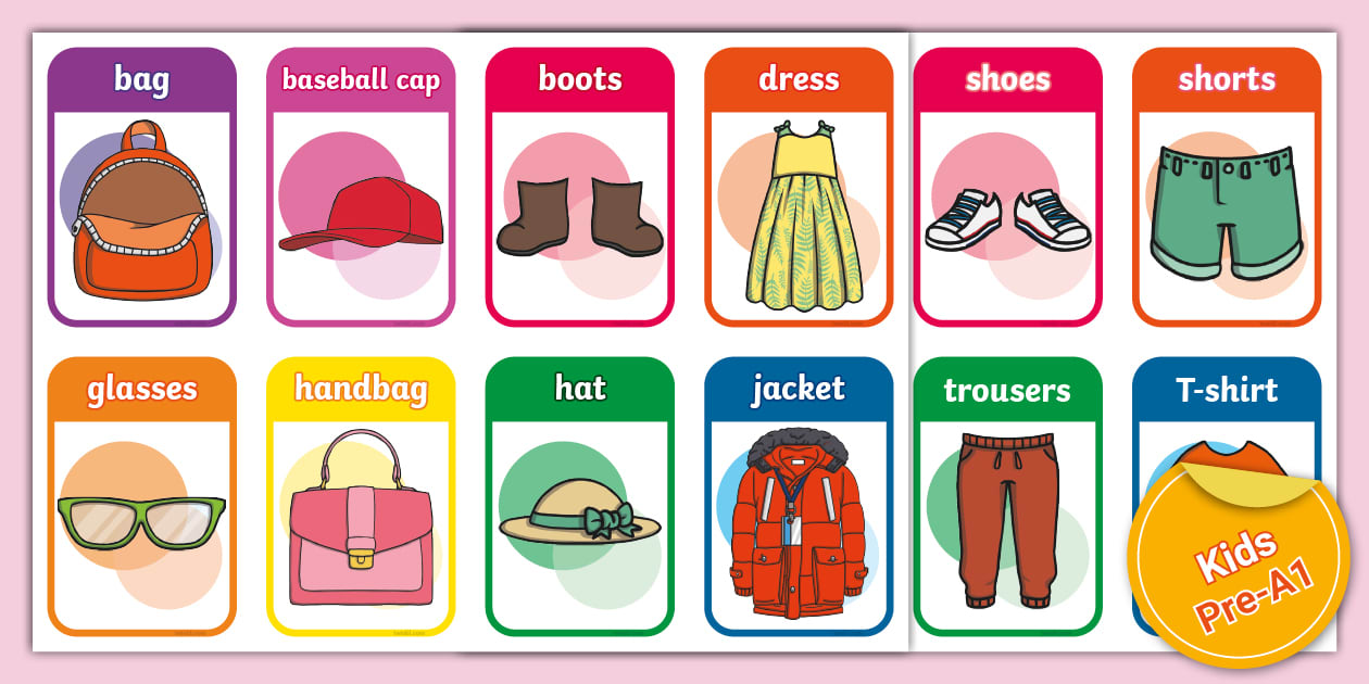 Twinkl Clothes Flashcards for Kids (Hecho por educadores)