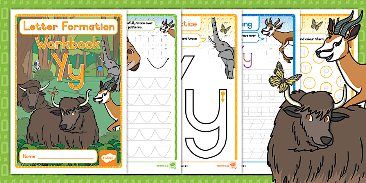 Grade 1 Letter Formation Workbook - Yy (teacher made)