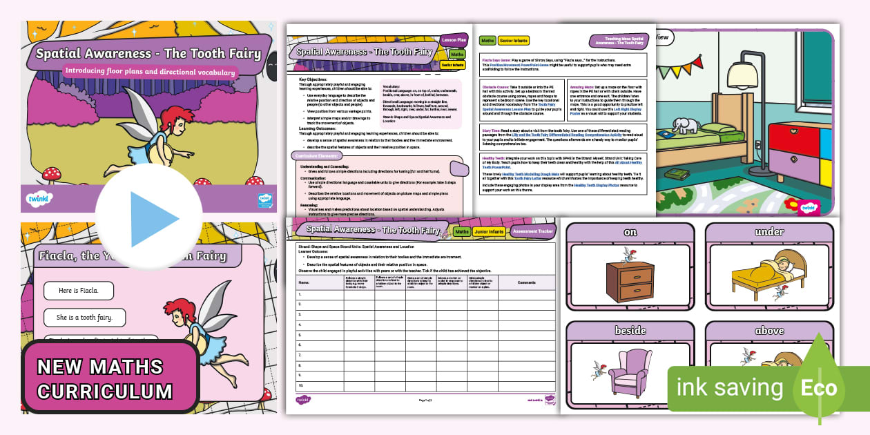 The Tooth Fairy Spatial Awareness Pack (teacher made)
