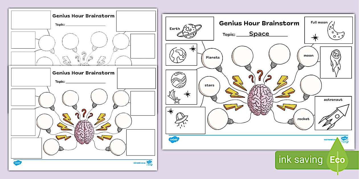 Genius Hour Brainstorm Template | Australia | Twinkl
