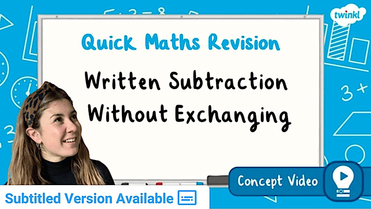 👉 Written Subtraction Without Exchanging l KS2 Maths Concept Video