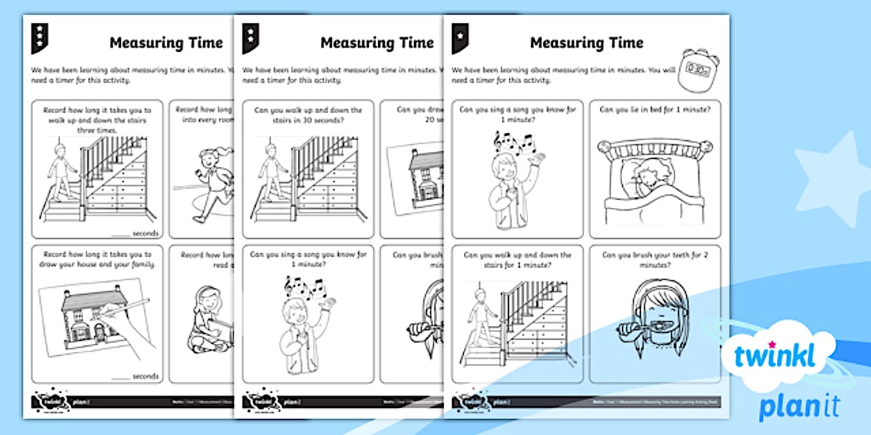 Middle Ability PlanIt Maths Y1 Measurement Measuring Time Home Learning ...