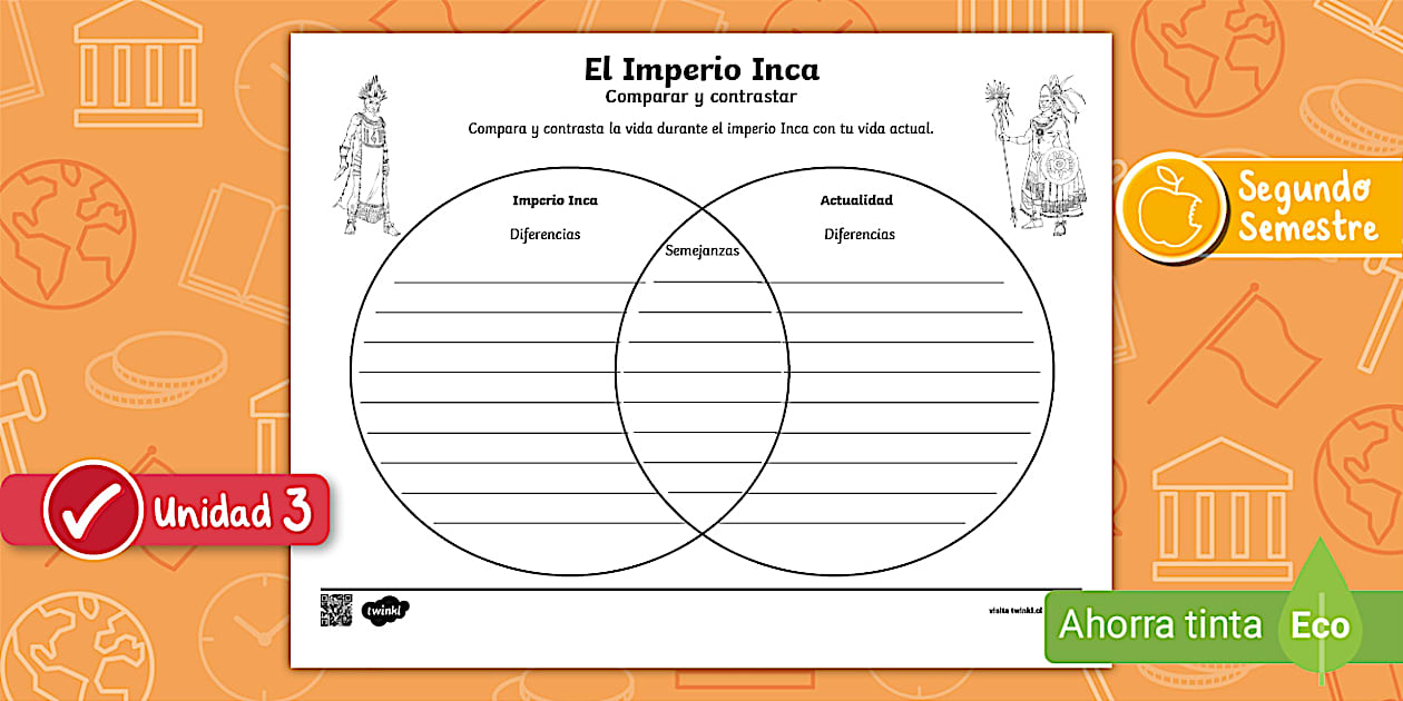 Diagrama de Venn El Imperio Inca - Twinkl