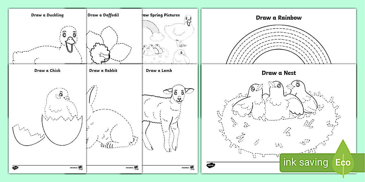 Spring Season Pictures To Draw | Twinkl | Spring | EYFS