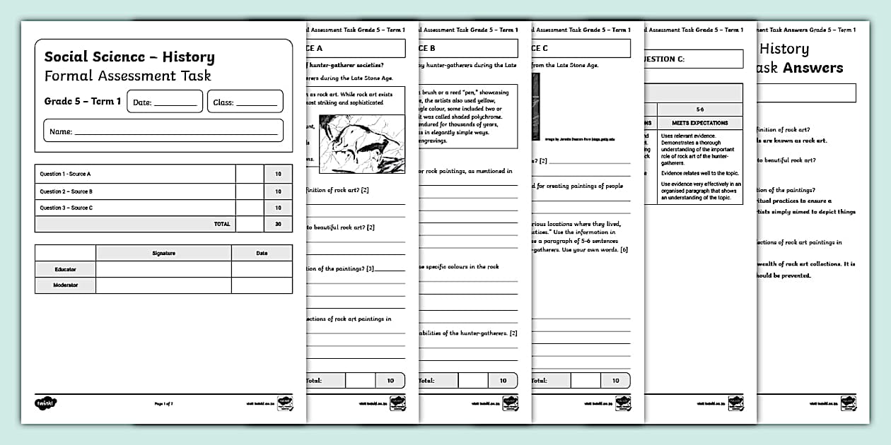 Grade 5: Social Science History - Formal Task Term 1