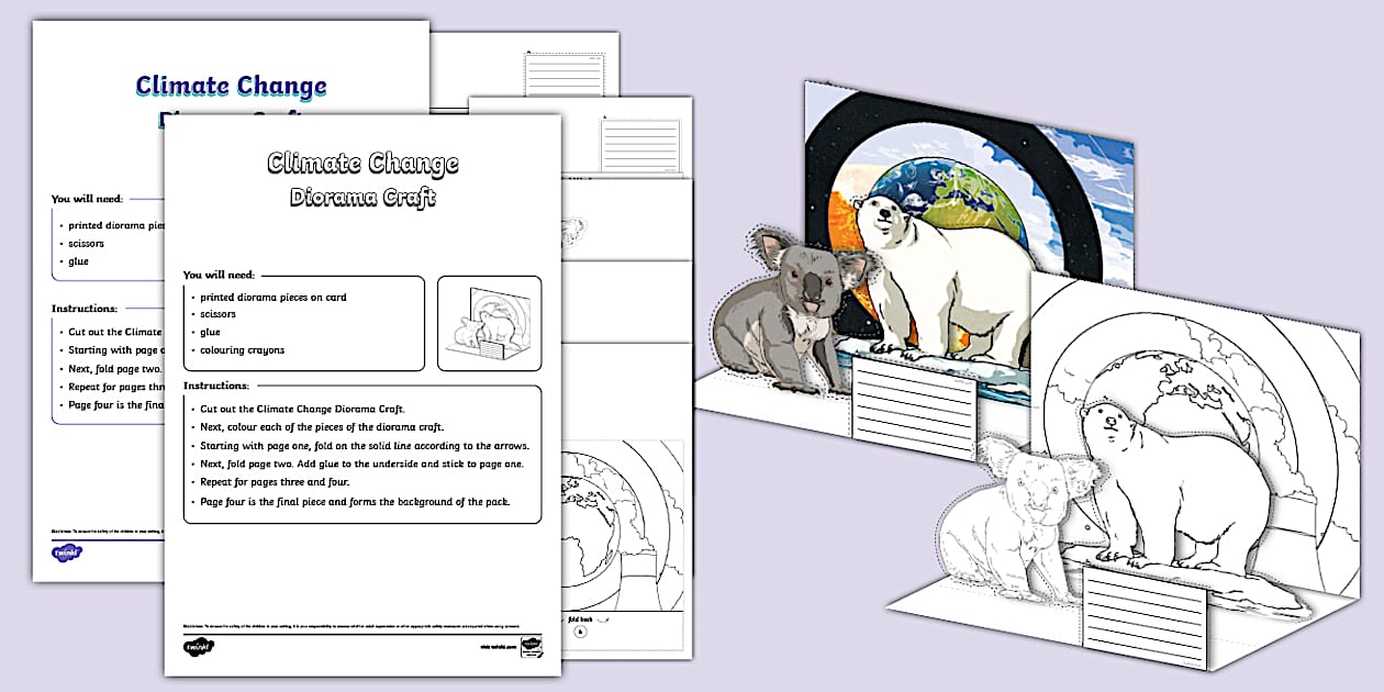 Climate Change Diorama Craft (teacher made) - Twinkl
