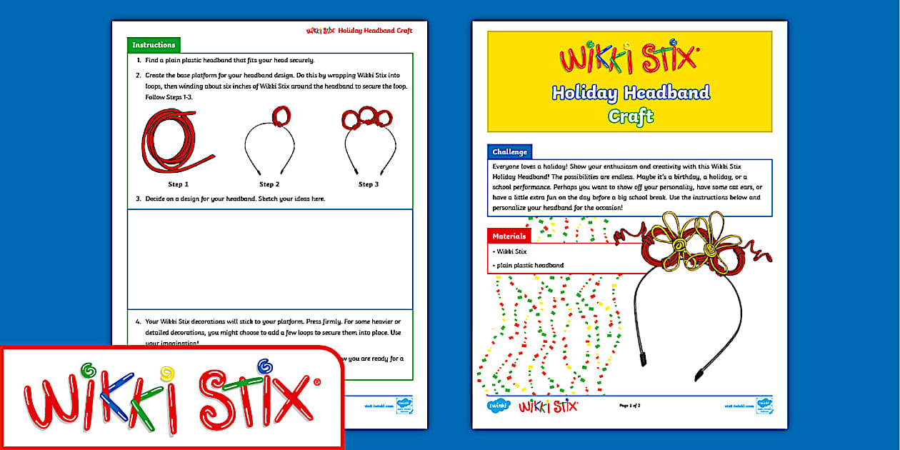 Wikki Stix Holiday Headband Craft