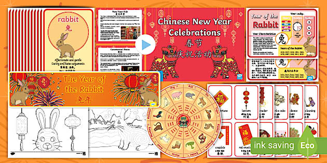 Chinese New Year Resource Pack - English/Mandarin Chinese