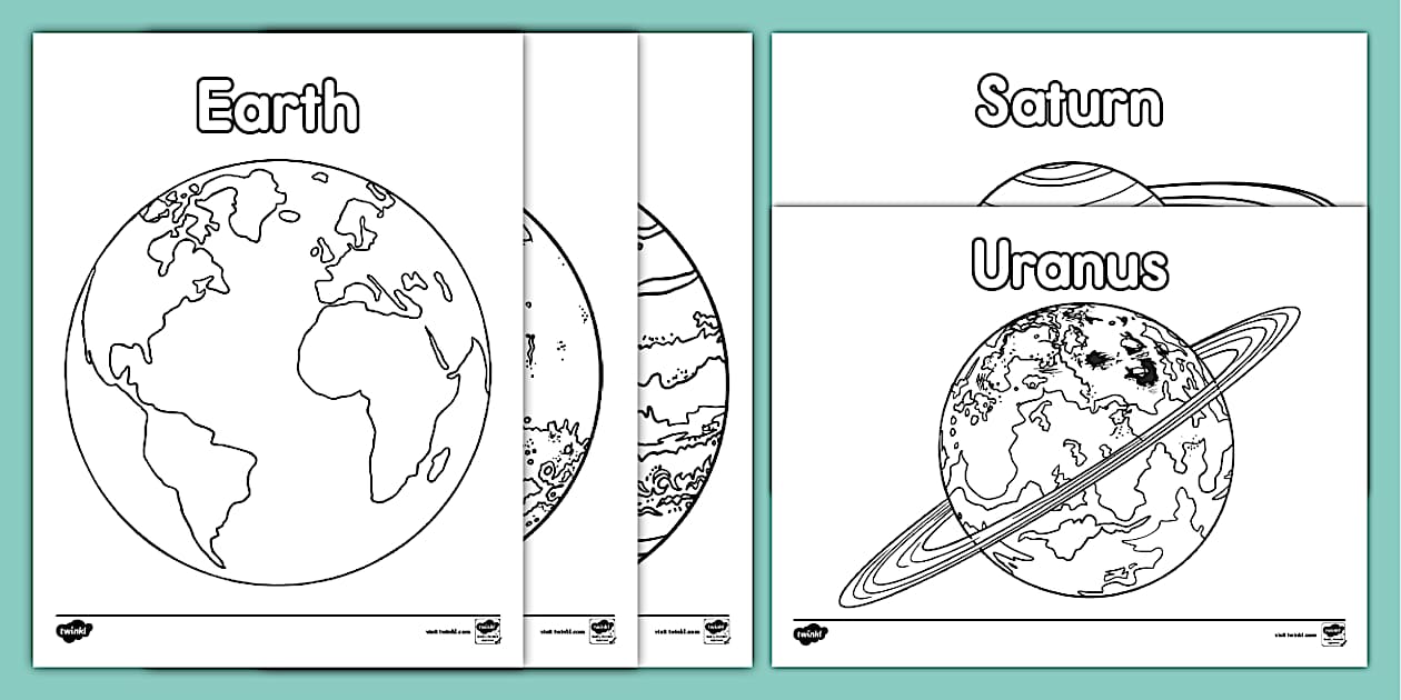 Printable Planets Coloring Page Pack for Kids | Twinkl USA
