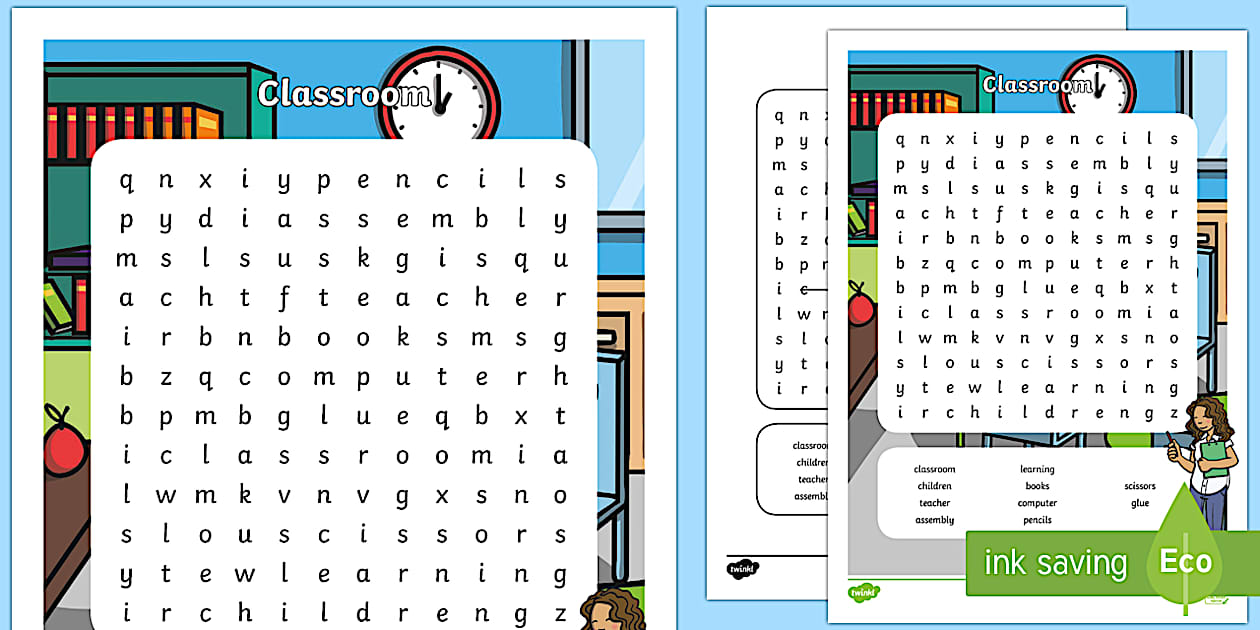 Higher Ability School Word Search (teacher made) - Twinkl