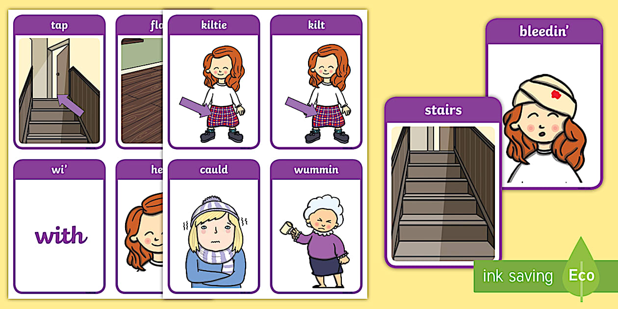 Kiltie Kiltie Cauld Bum Picture Flashcards - Twinkl