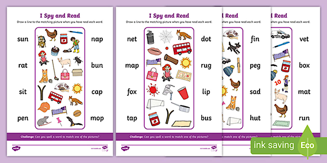 I Spy and Read: CVC Words (professor feito) - Twinkl