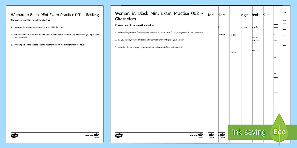 GCSE The Woman in Black Mini Exam Pack (Teacher-Made)