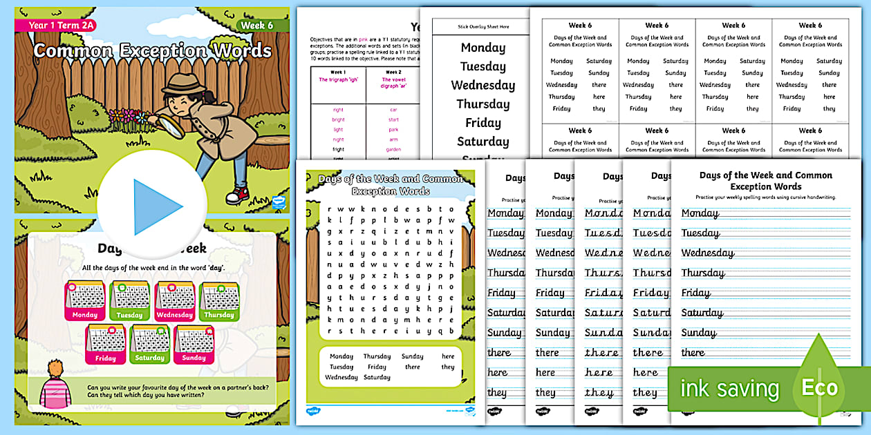 Year 1 Term 2A Week 6 Spelling Pack (teacher made) - Twinkl