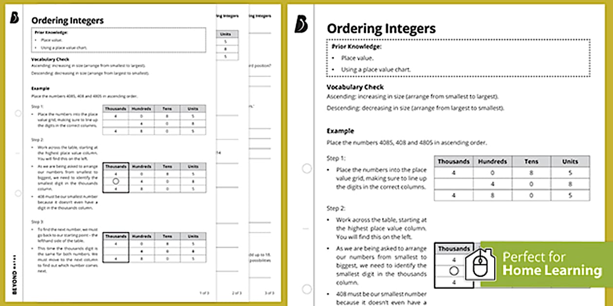 👉 Ordering Integers | Number | KS3 Maths | Beyond