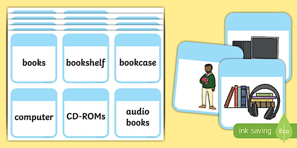 Library Role Play Word Matching Game (Teacher-Made) - Twinkl