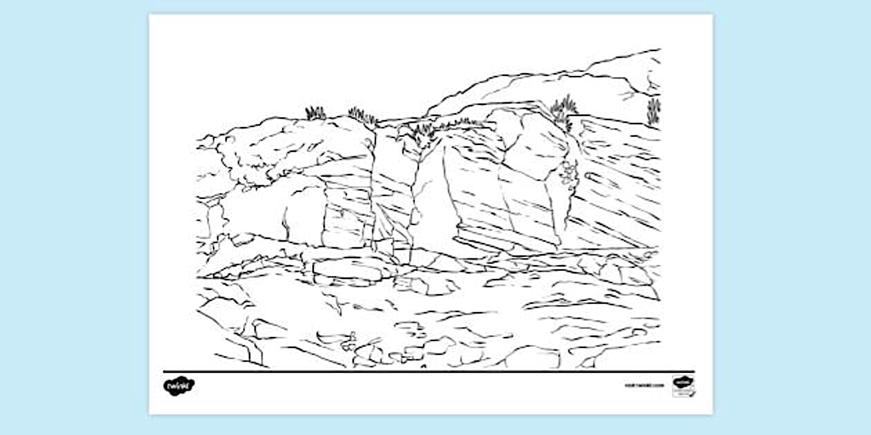 Rock Colouring Page | Colouring Sheets (teacher made)