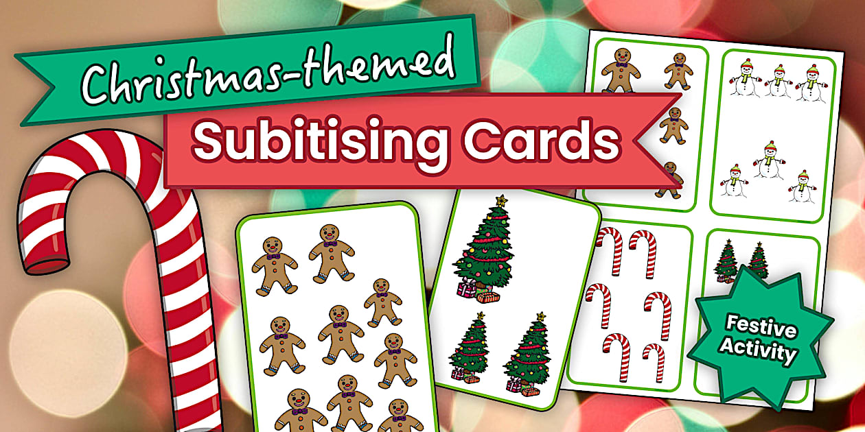 👉 Christmas-Themed Subitising Cards