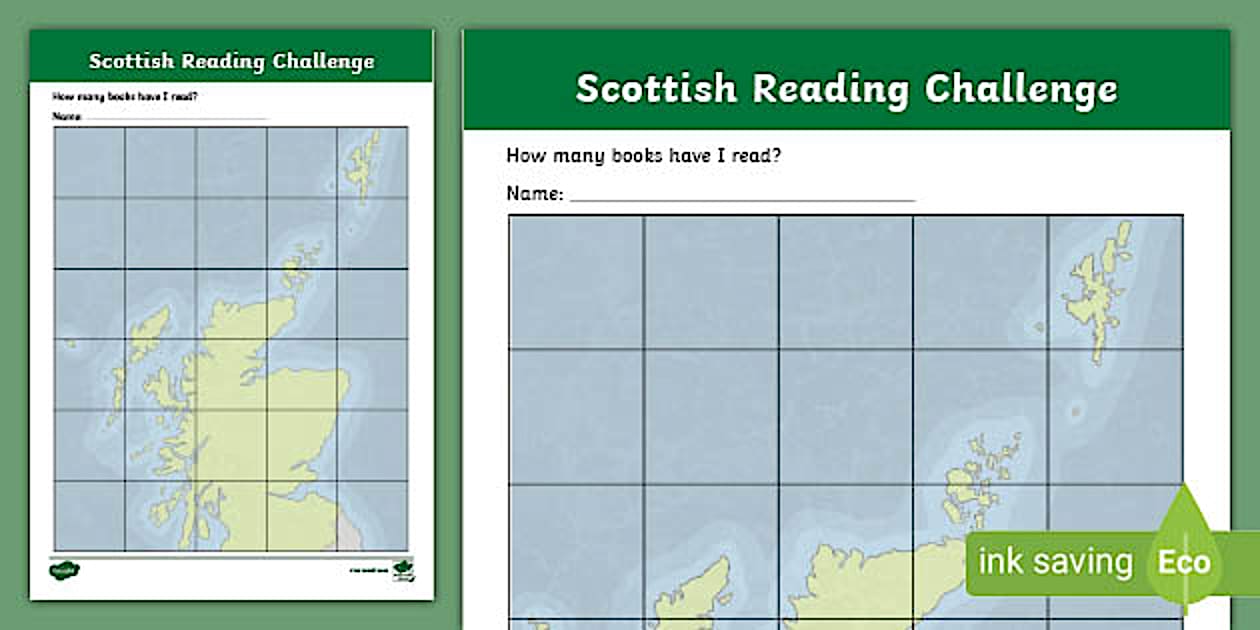 Scottish Reading Challenge Record Chart-Scottish - Twinkl